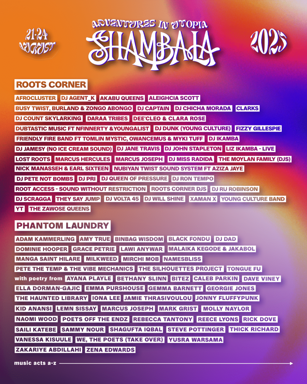 The FULL Shambala 2025 line-up is in! Are you? - Shambala