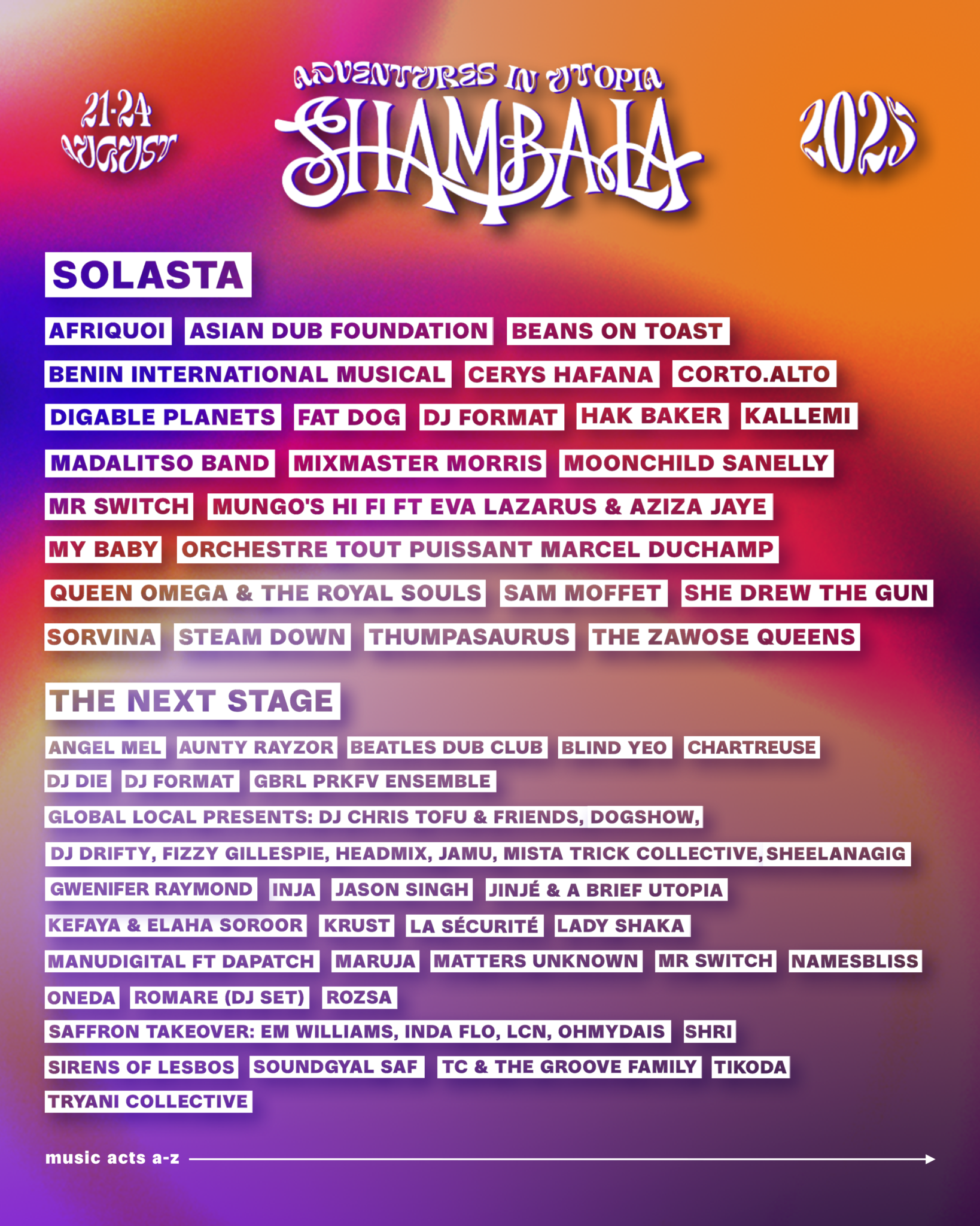 The FULL Shambala 2025 line-up is in! Are you? - Shambala